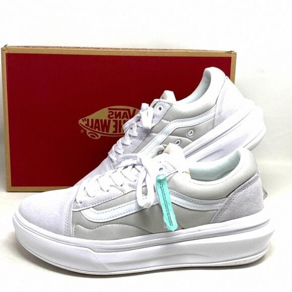 Vans | Shoes | Vans Old Skool Overt Cc Platform Shoes White Suede ...
